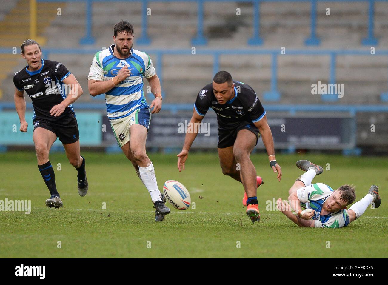 Halifax, England - 16 January 2022 - Wakefield Trinity's Reece Lyne ...
