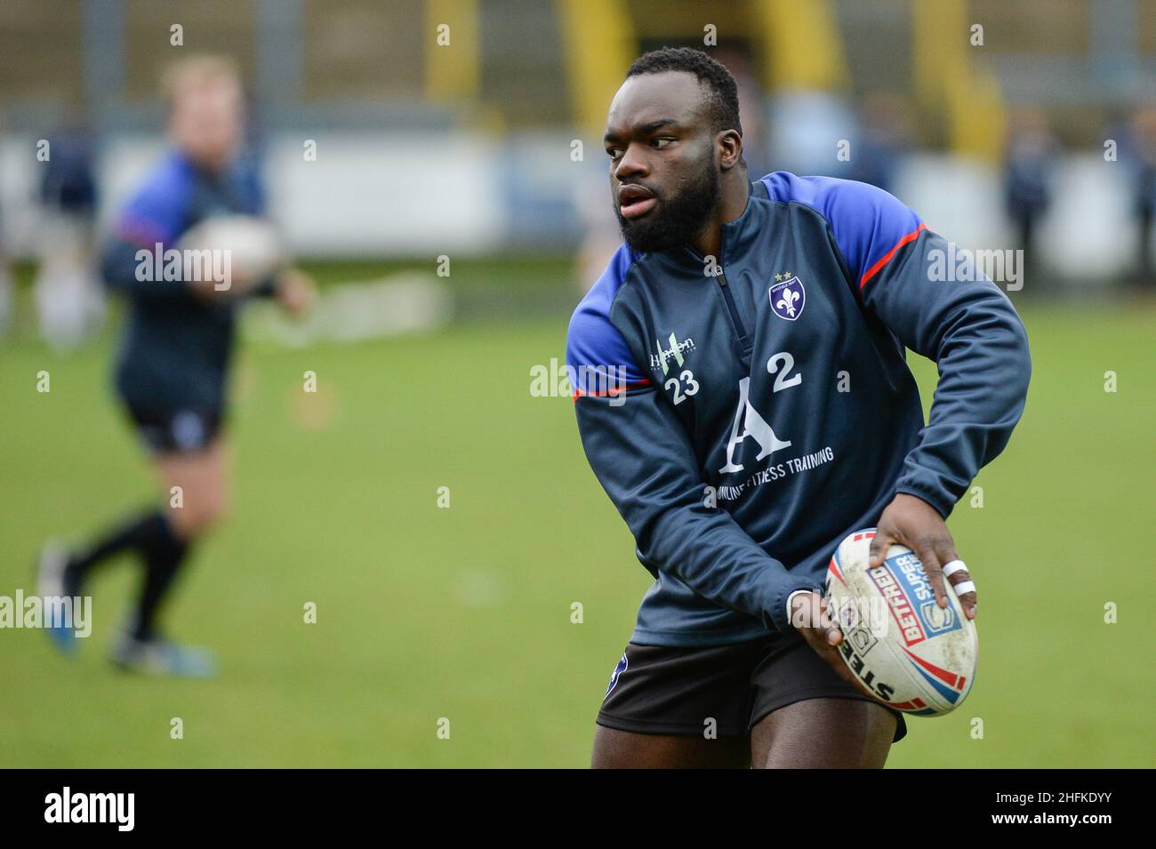 Halifax, England - 16 January 2022 - Wakefield Trinity's Sid Adebiyi ...