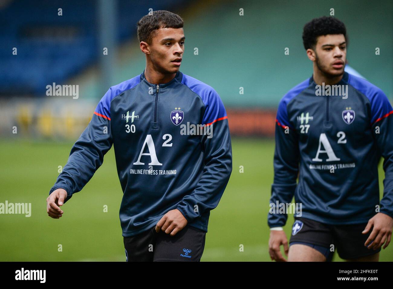 Halifax, England - 16 January 2022 - Wakefield Trinity's Corey Hall and ...