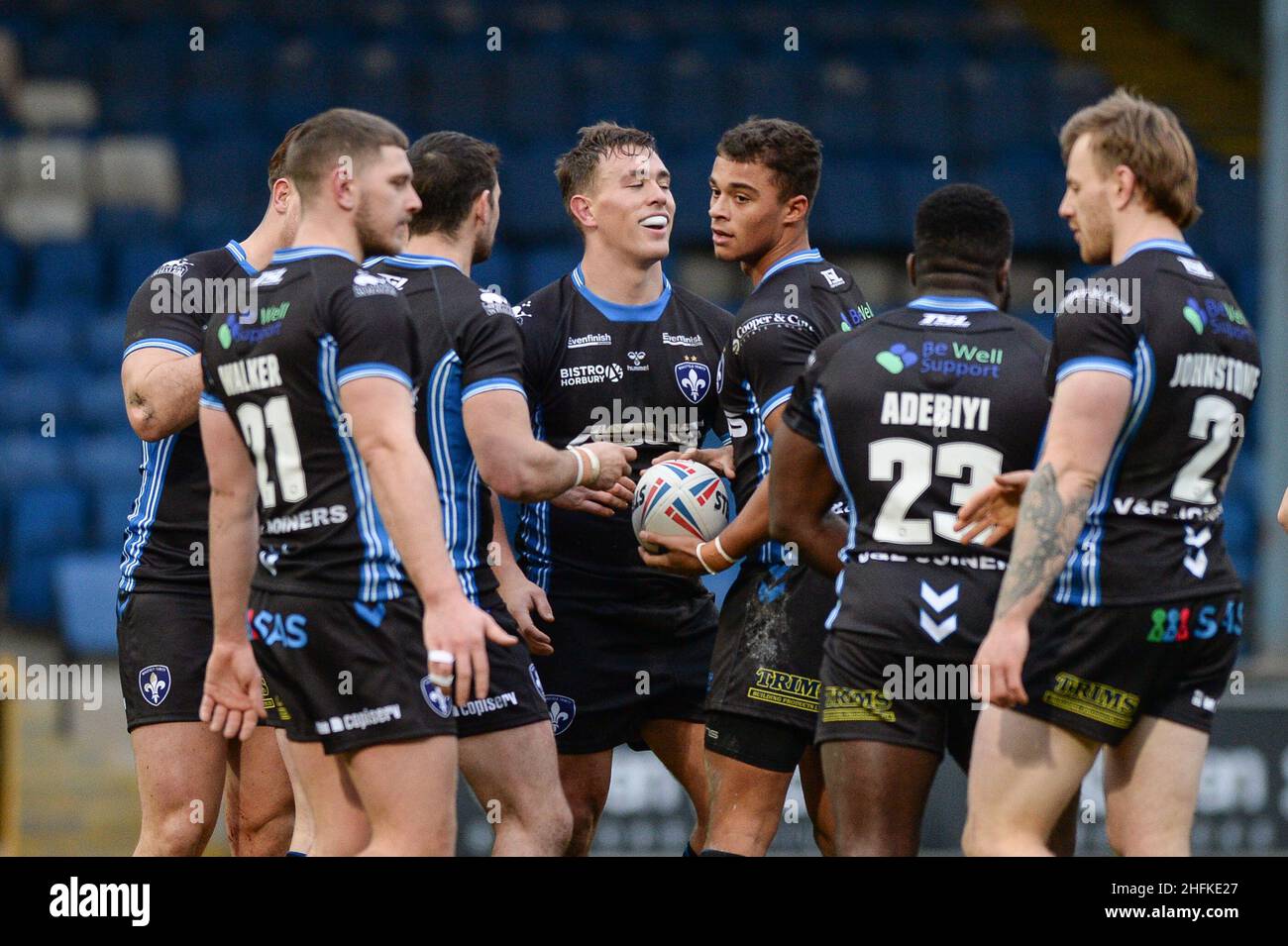 Halifax, England - 16 January 2022 - Wakefield Trinity's Jai Whitbread ...