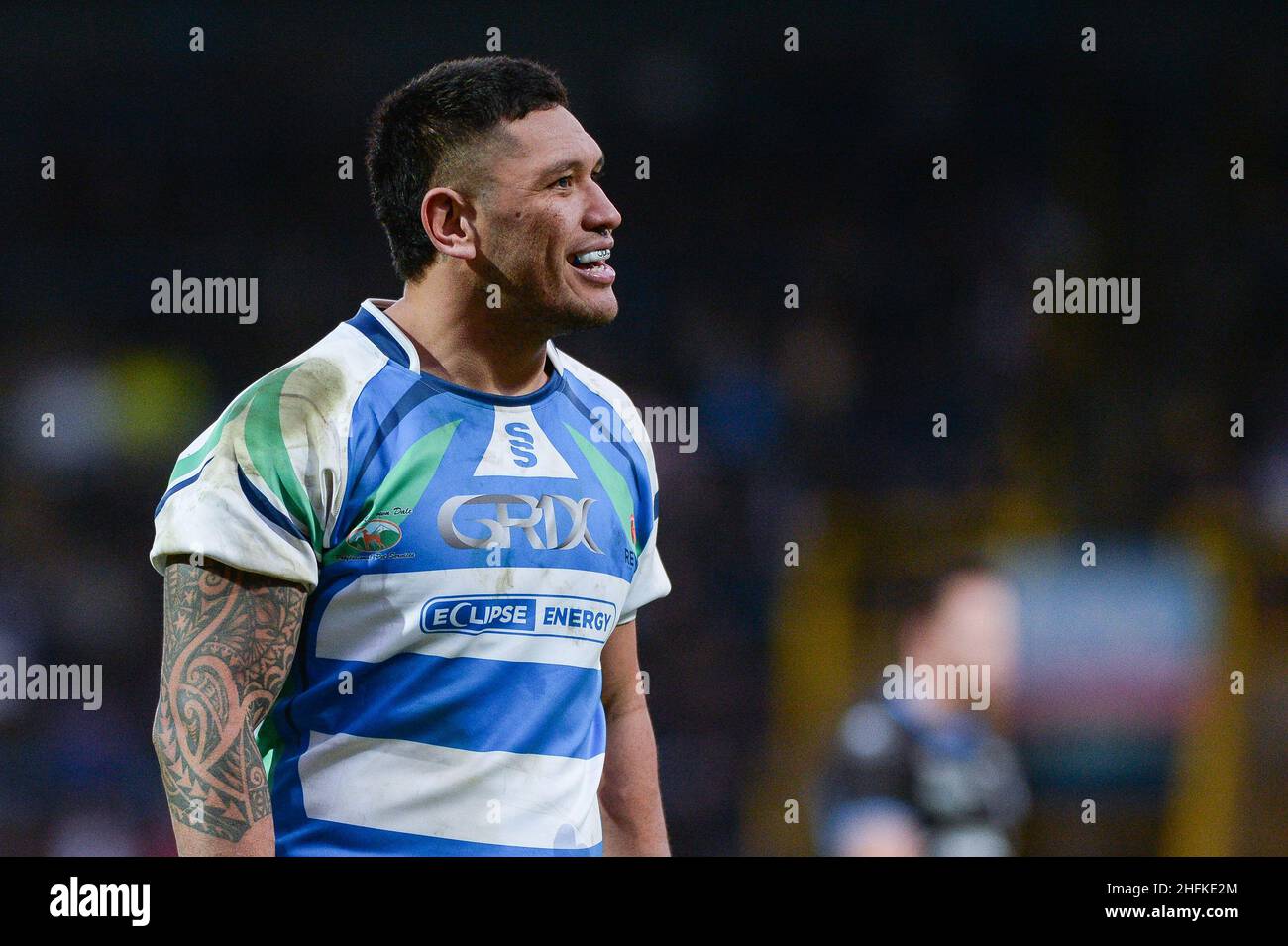 Halifax, England - 16 January 2022 - Adam Tangata of Halifax Panthers ...