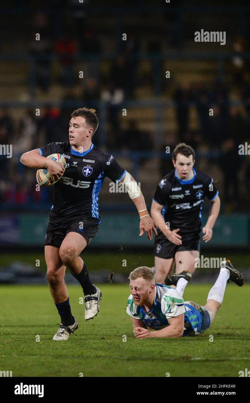 Halifax, England - 16 January 2022 - Wakefield Trinity's Jai Whitbread ...