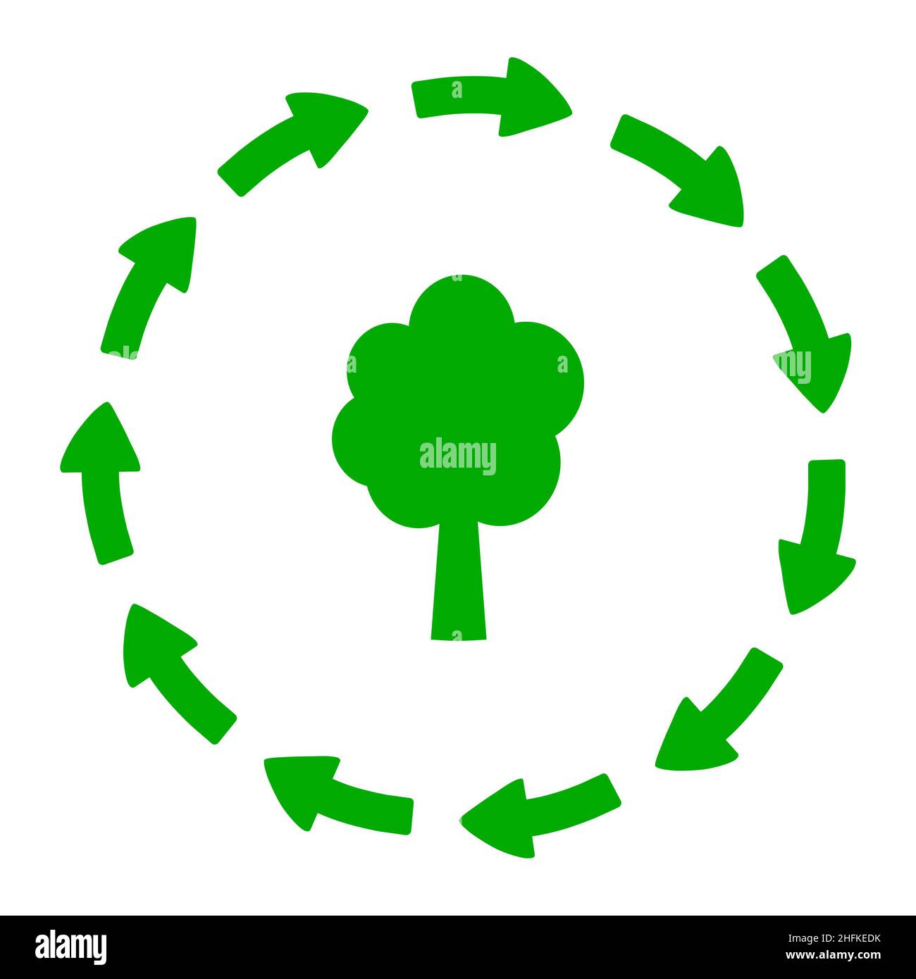 Tree and arrows Stock Photo - Alamy