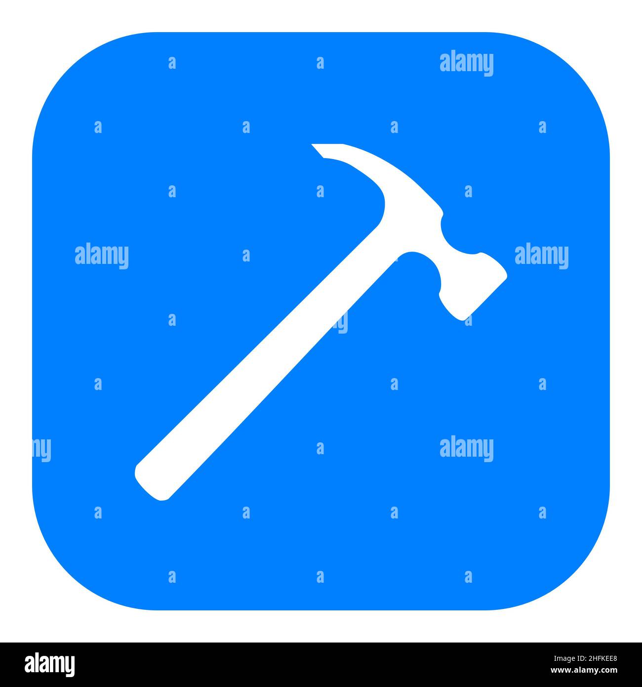 Hammer and app icon Stock Photo - Alamy