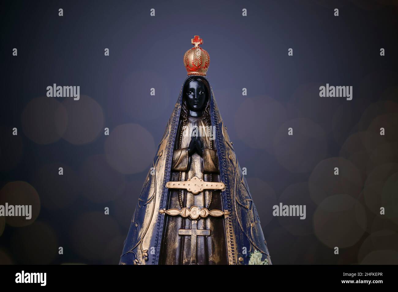 Statue of the image of Our Lady of Aparecida, "Nossa Senhora Aparecida ...
