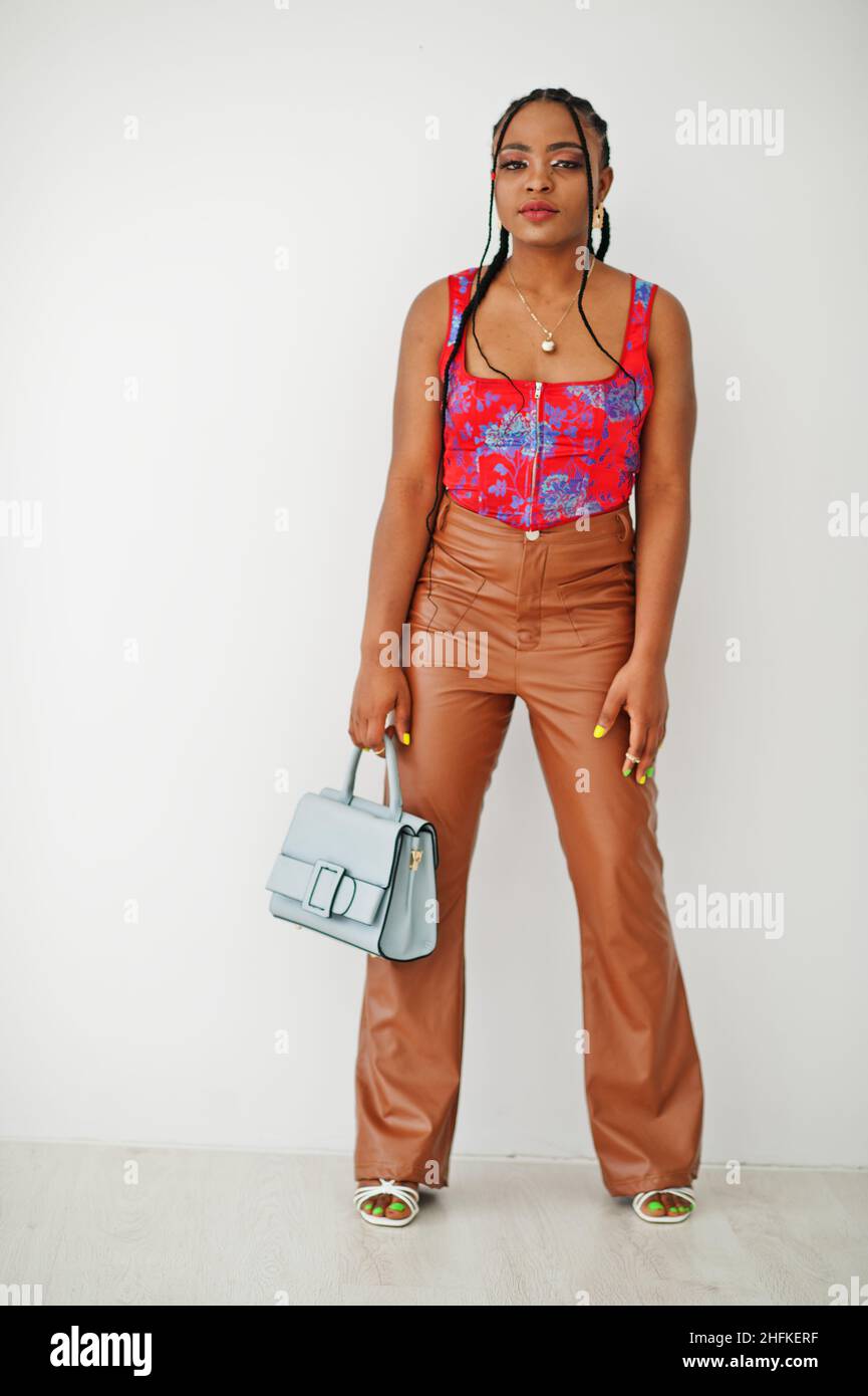 Beauty afro american model fashion brazilian woman pose isolated on ...