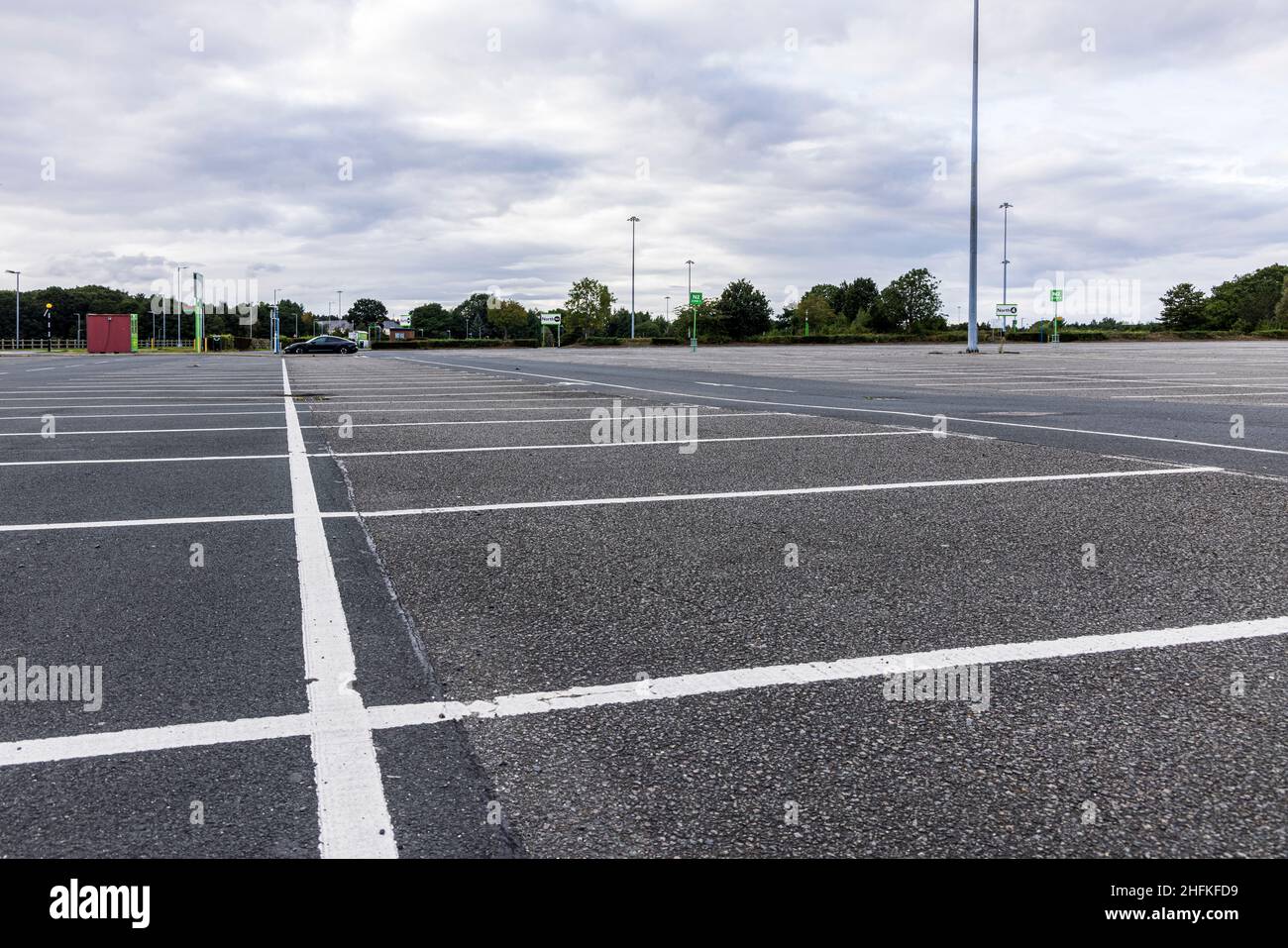Almost empty car park at the NEC carpark, Birmingham, England Stock ...