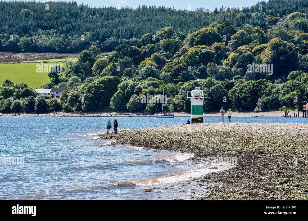 Lighthouse at Rhu Point on the Gareloch near Helensburgh , Scotland ...