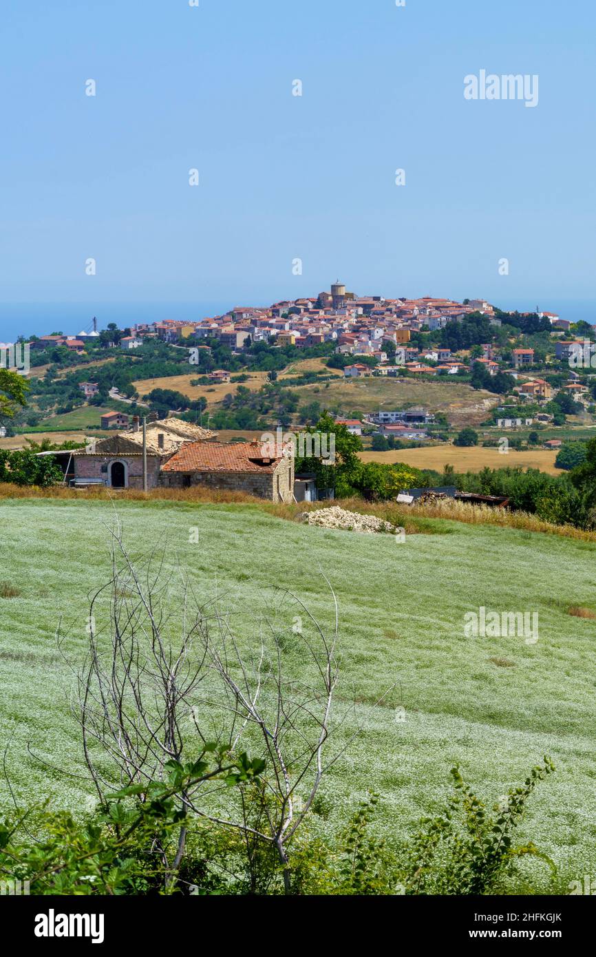 Landscape in Campobasso province, Molise, Italy, along the road to ...