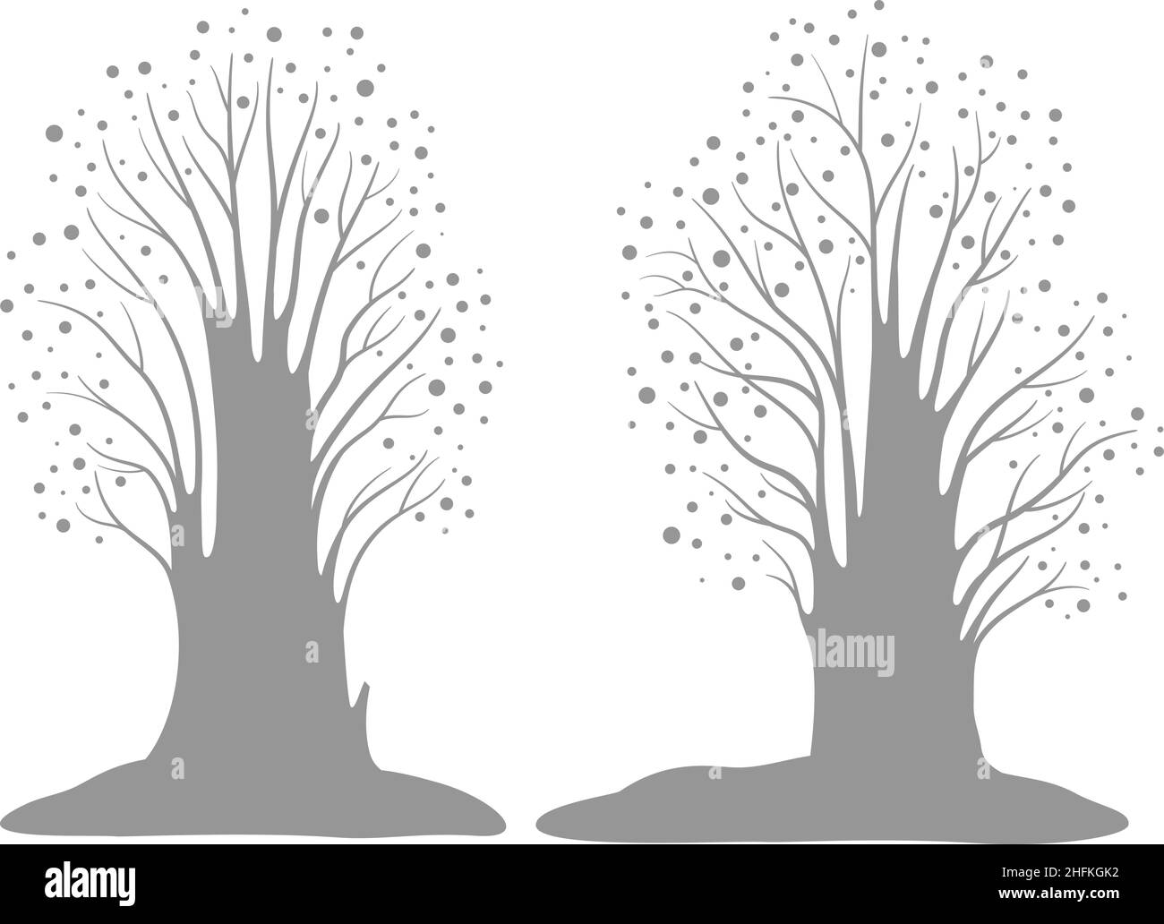 Trees Grey Silhouette Stock Vector Image & Art - Alamy