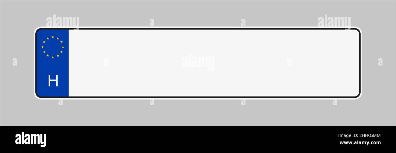 Car licence plate of Hungary vector template Stock Vector Image & Art ...