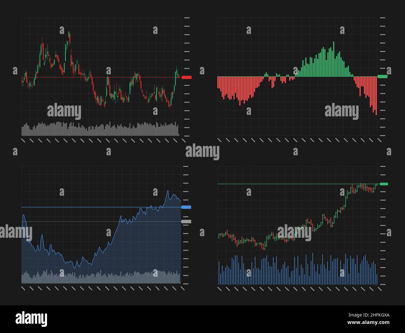 Stock market investment trading technical analysis candlestick, bar ...