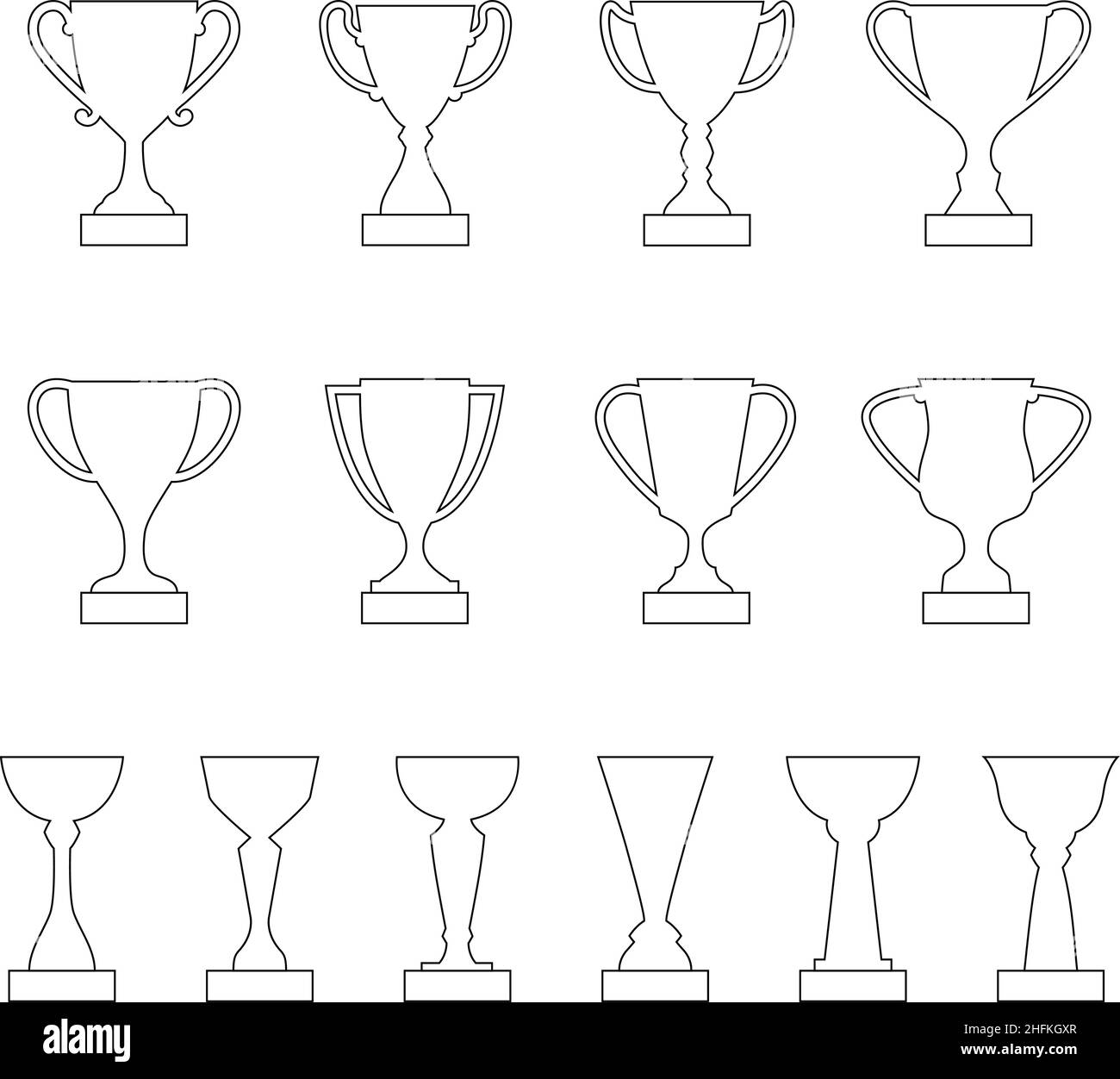 Award ceremony cups Black and White Stock Photos & Images - Alamy