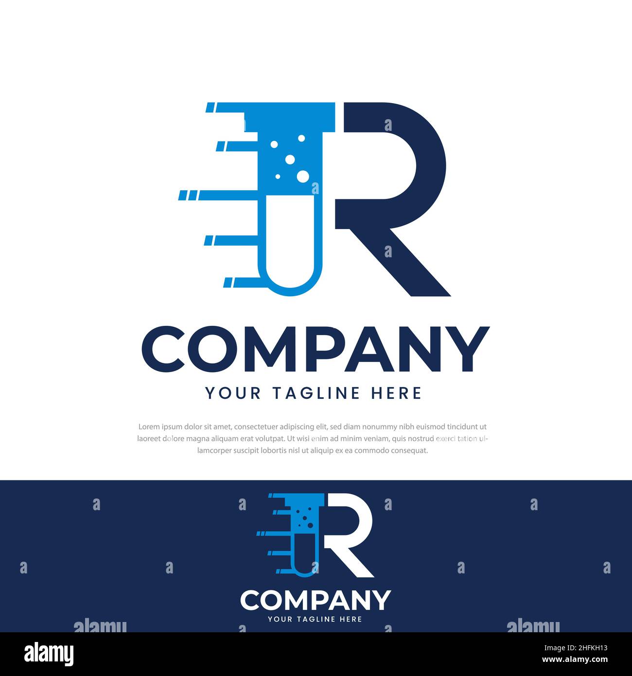 Letter R with Abstract Lab logo fast icon. Can be used for Business ...