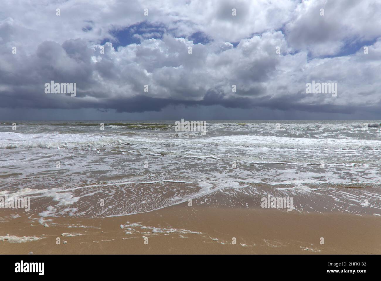 Rain storm clouds forming off the coast at Deepwater National Park ...