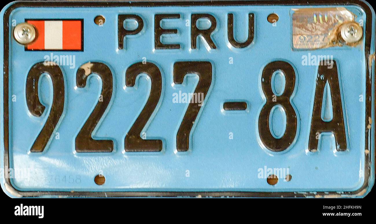 Metal signs for vehicles - Car registration plates Stock Photo - Alamy