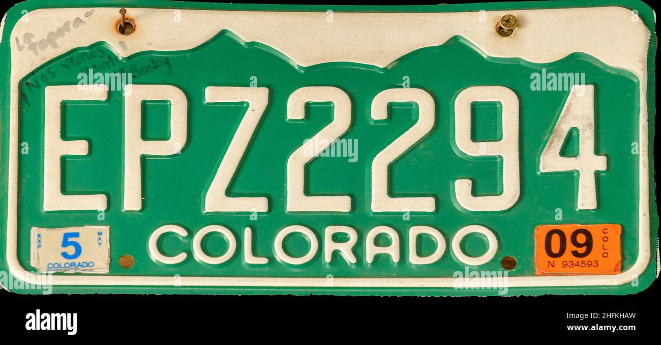 Metal signs for vehicles - Car registration plates Stock Photo - Alamy