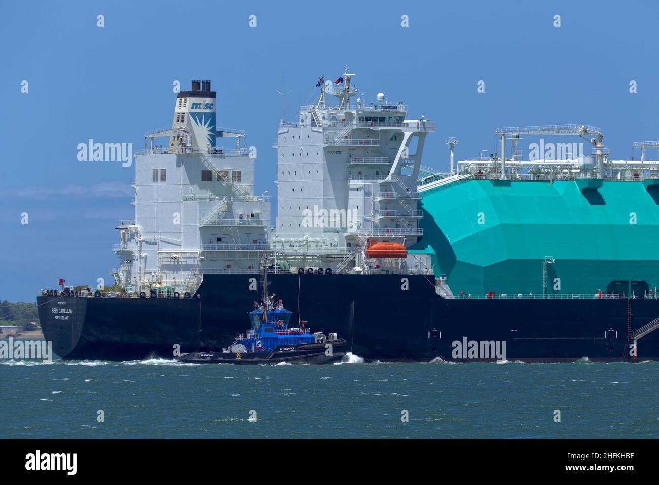 Liquefied natural gas (LNG) tanker vessel ship Seri Camellia carrying ...
