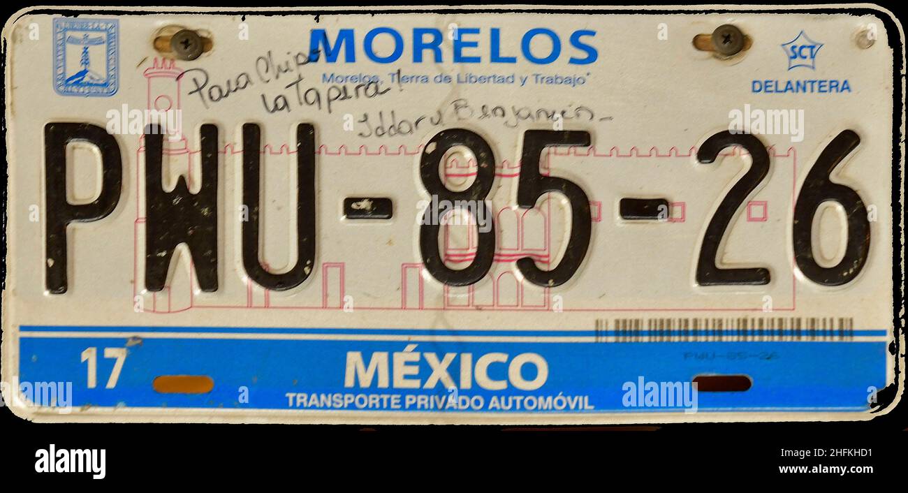 Metal signs for vehicles - Car registration plates Stock Photo - Alamy