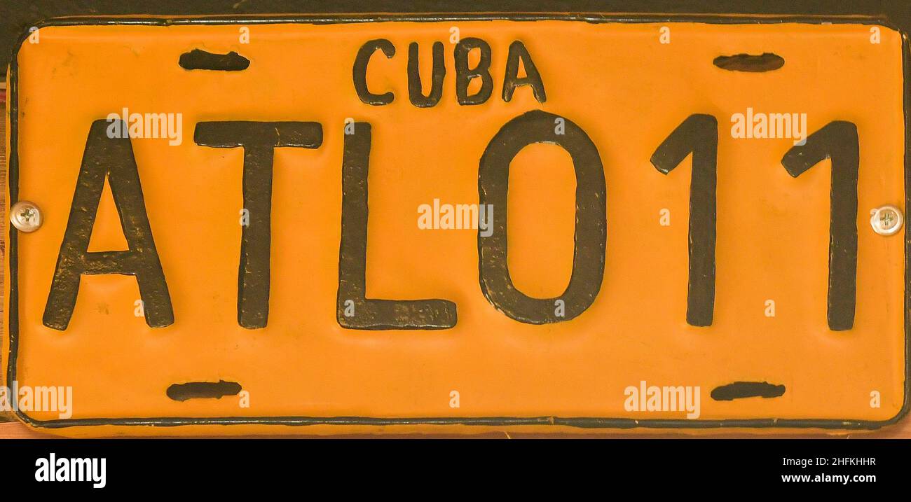 Metal signs for vehicles - Car registration plates Stock Photo - Alamy