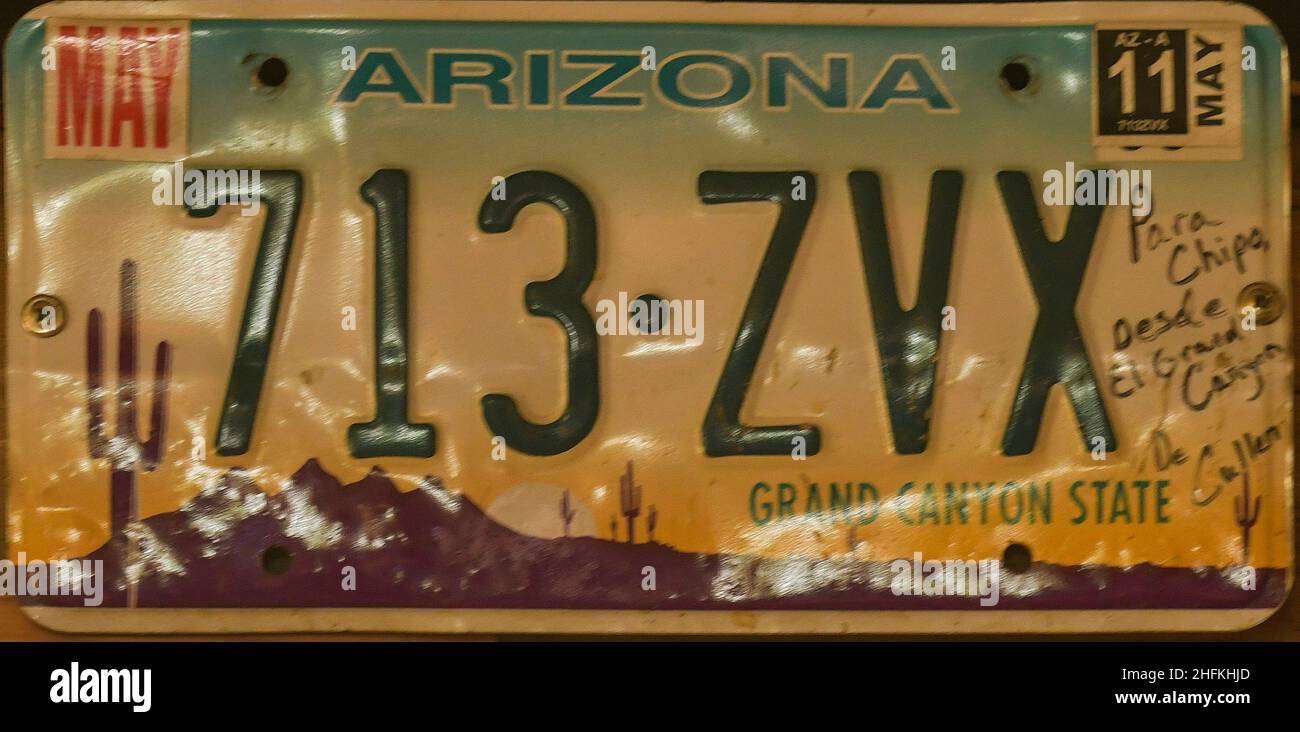 Metal signs for vehicles - Car registration plates Stock Photo - Alamy