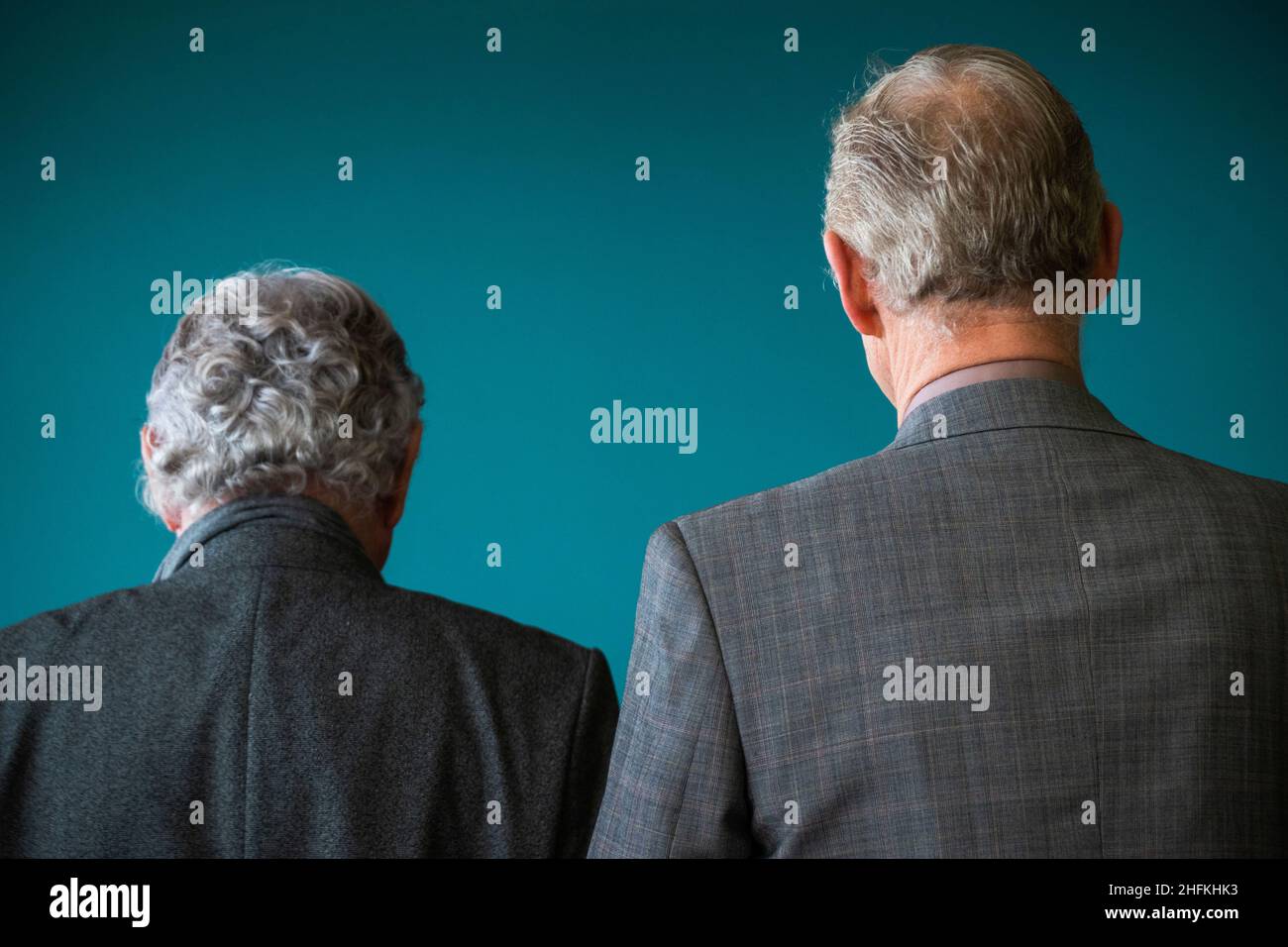 Two elderly men from behind Stock Photo - Alamy