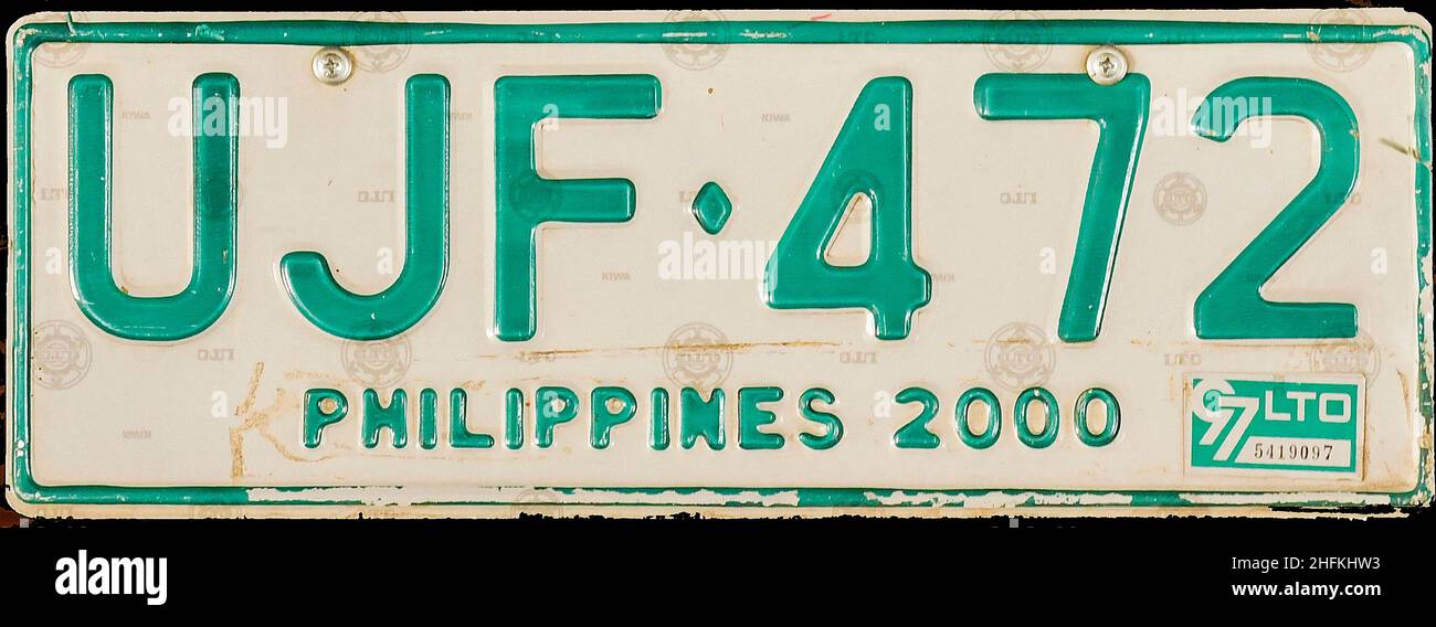 Metal signs for vehicles - Car registration plates Stock Photo - Alamy