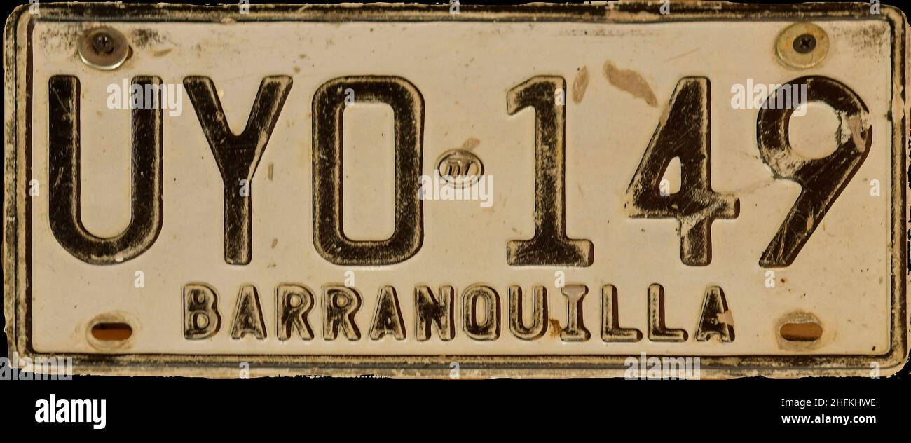 Metal signs for vehicles - Car registration plates Stock Photo - Alamy