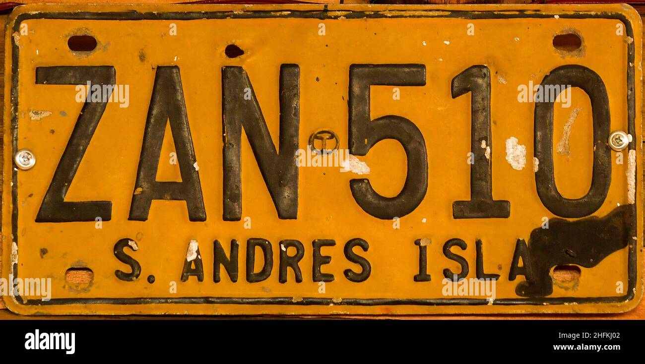 Metal signs for vehicles - Car registration plates Stock Photo - Alamy