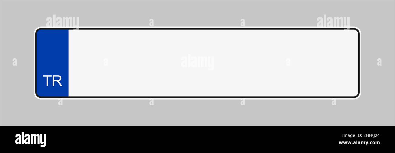 Car license plate of Turkey vector template Stock Vector Image & Art ...