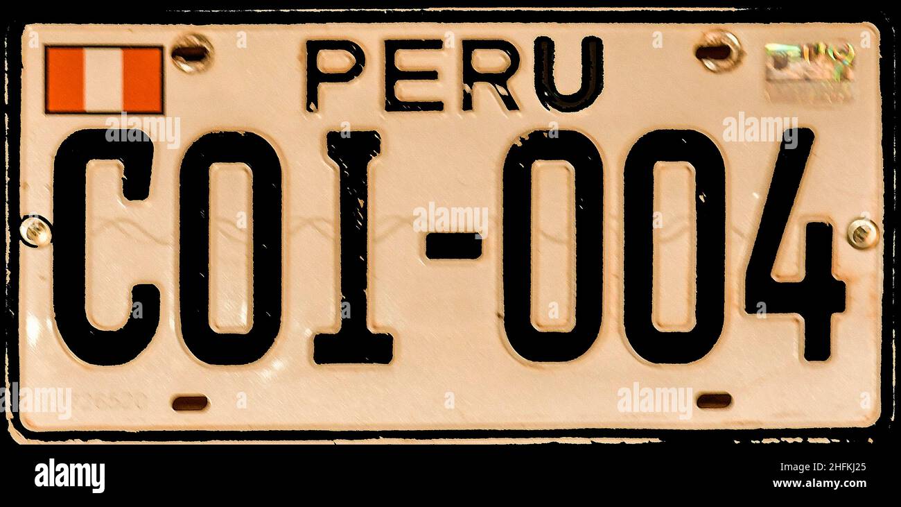 Metal signs for vehicles - Car registration plates Stock Photo - Alamy