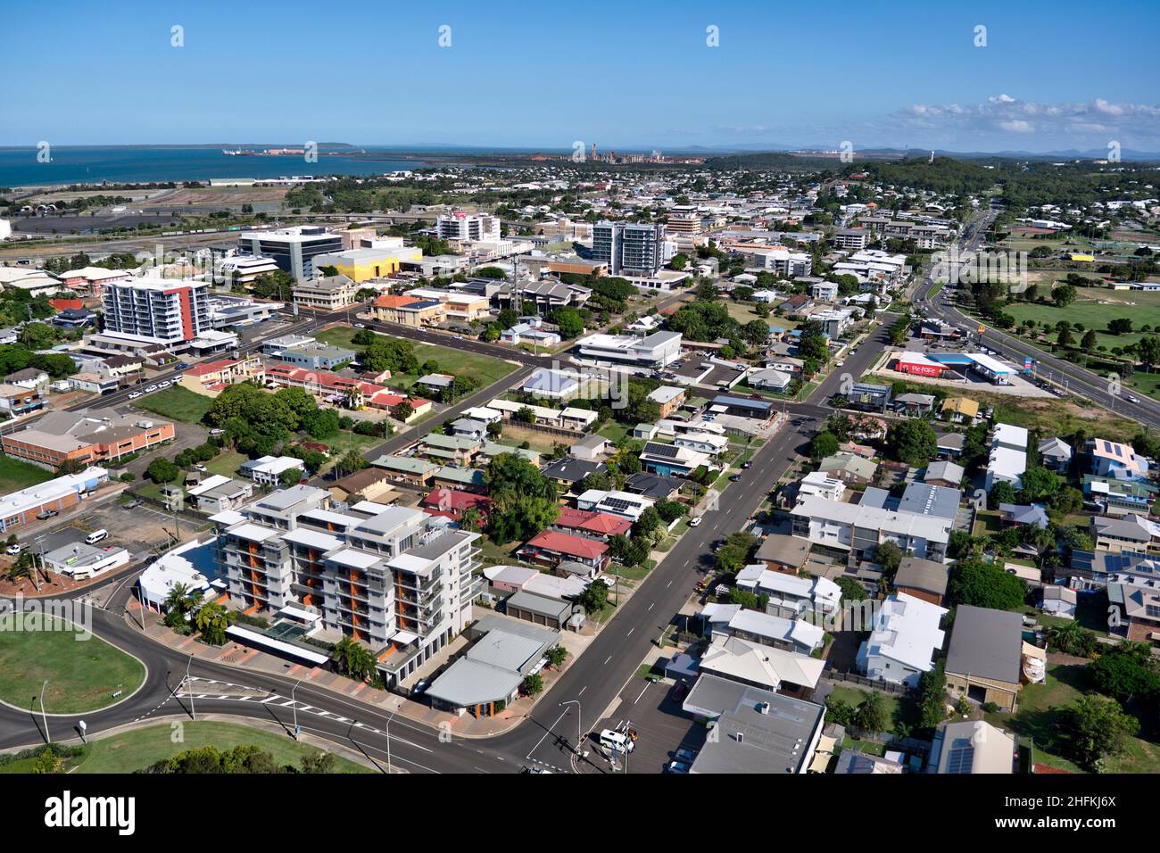 Aerial of Gladstone Queensland Australia Stock Photo - Alamy