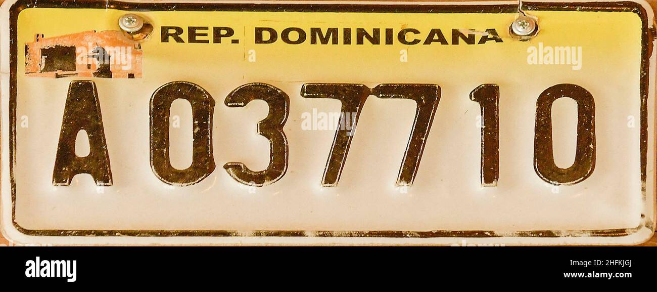 Metal signs for vehicles - Car registration plates Stock Photo - Alamy