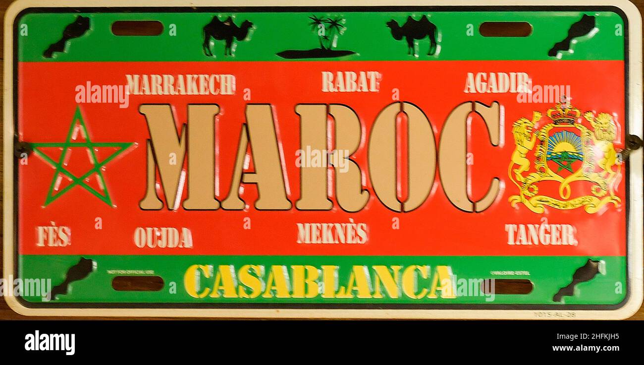 Metal signs for vehicles - Car registration plates Stock Photo - Alamy