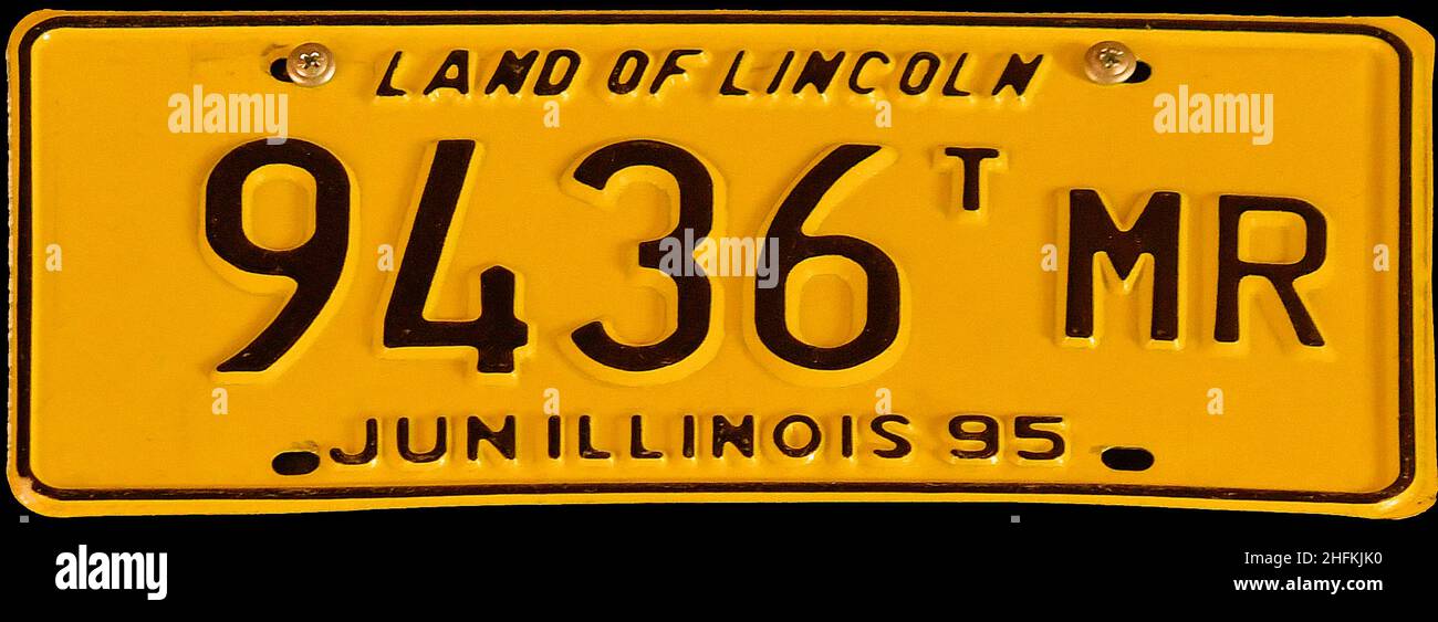 Metal signs for vehicles - Car registration plates Stock Photo - Alamy