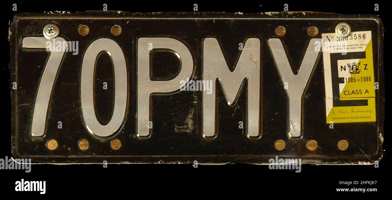 Metal signs for vehicles - Car registration plates Stock Photo - Alamy