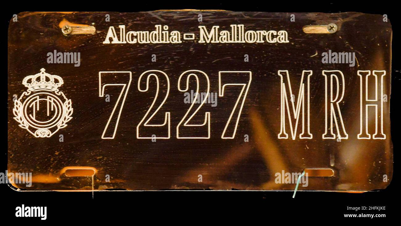 Metal signs for vehicles - Car registration plates Stock Photo - Alamy