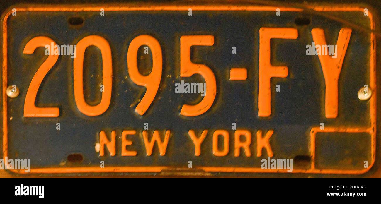 Metal signs for vehicles - Car registration plates Stock Photo - Alamy