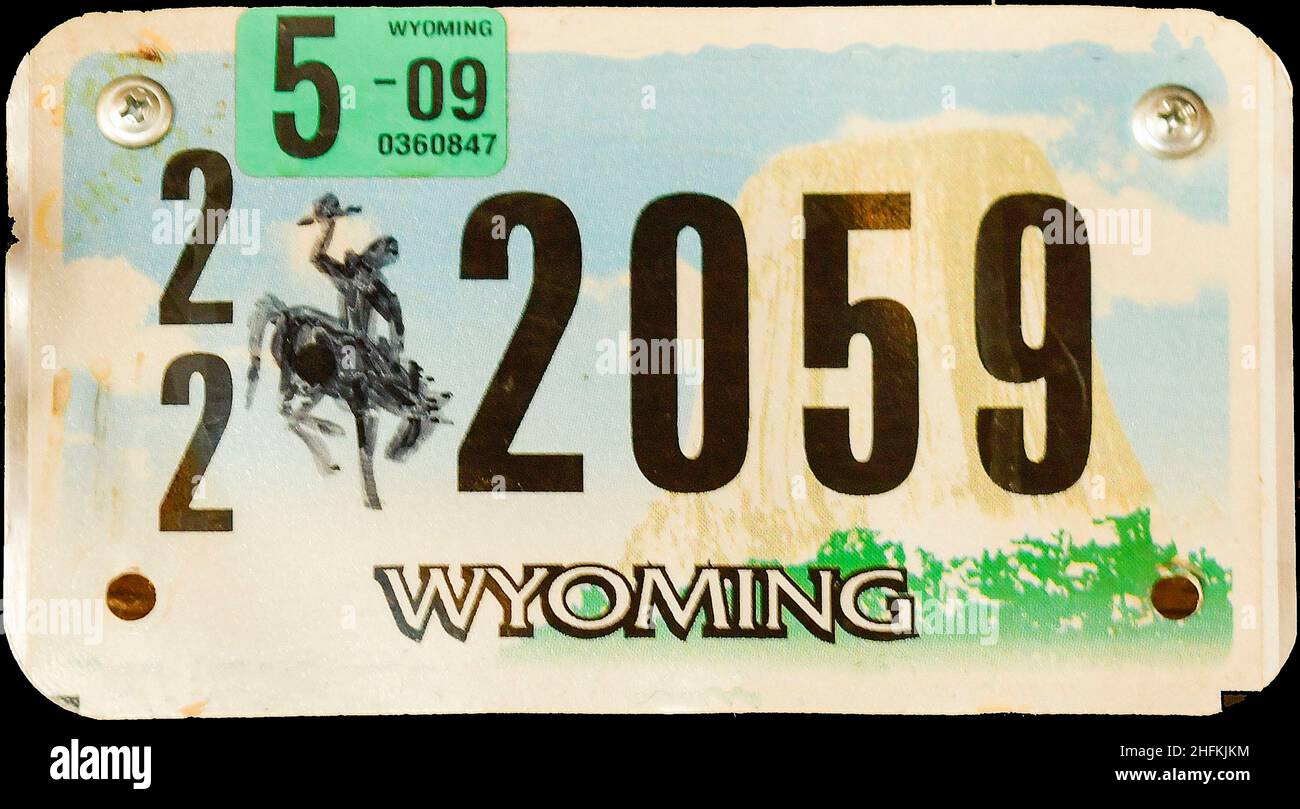 Metal signs for vehicles - Car registration plates Stock Photo - Alamy