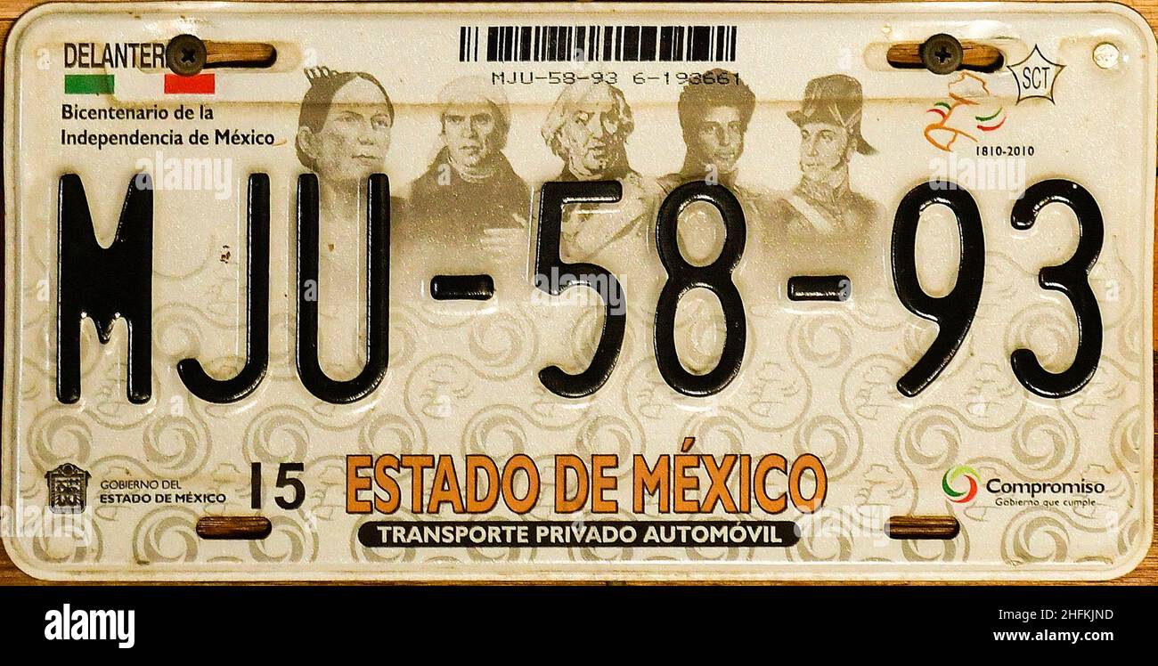 Metal signs for vehicles - Car registration plates Stock Photo - Alamy