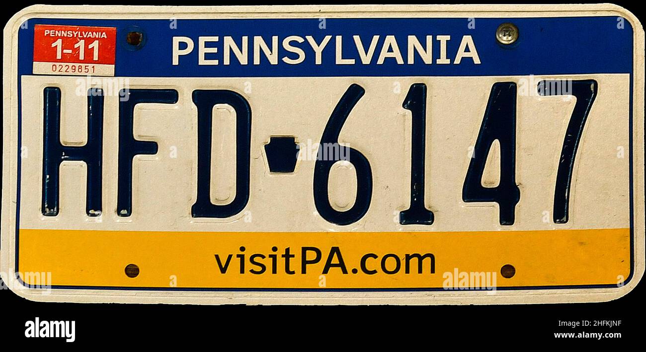Metal signs for vehicles - Car registration plates Stock Photo - Alamy