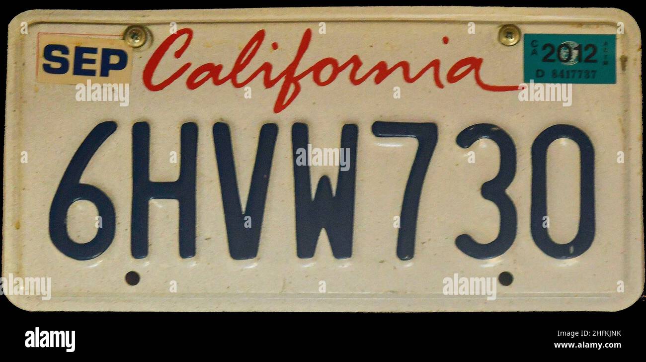Metal signs for vehicles - Car registration plates Stock Photo - Alamy