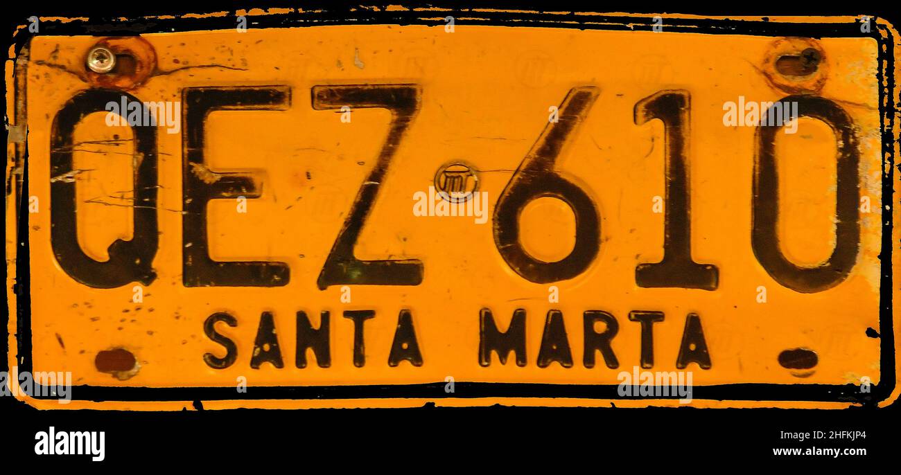 Metal signs for vehicles - Car registration plates Stock Photo - Alamy
