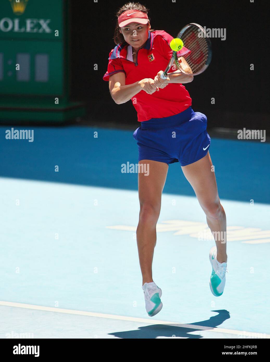 Australian Open Tennis Tournament. British tennis player Emma Raducanu ...