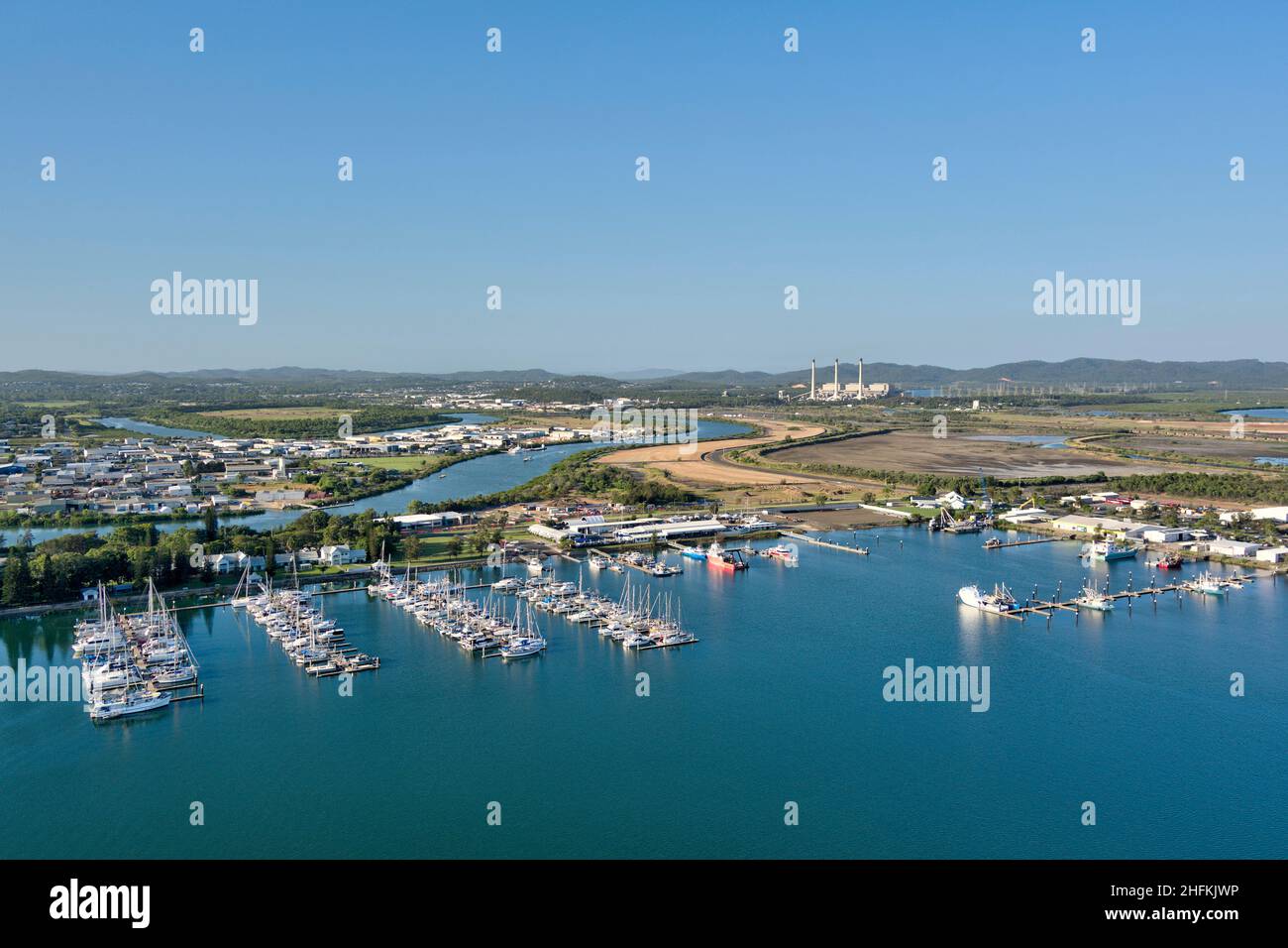 Aerial of marina at Gladstone Queensland Australia Stock Photo - Alamy