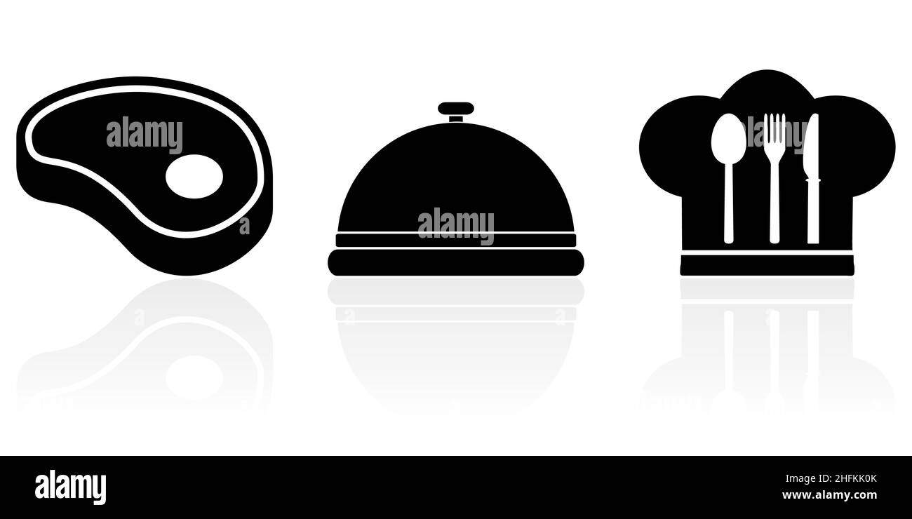 Culinary icon for interface Black and White Stock Photos & Images - Alamy