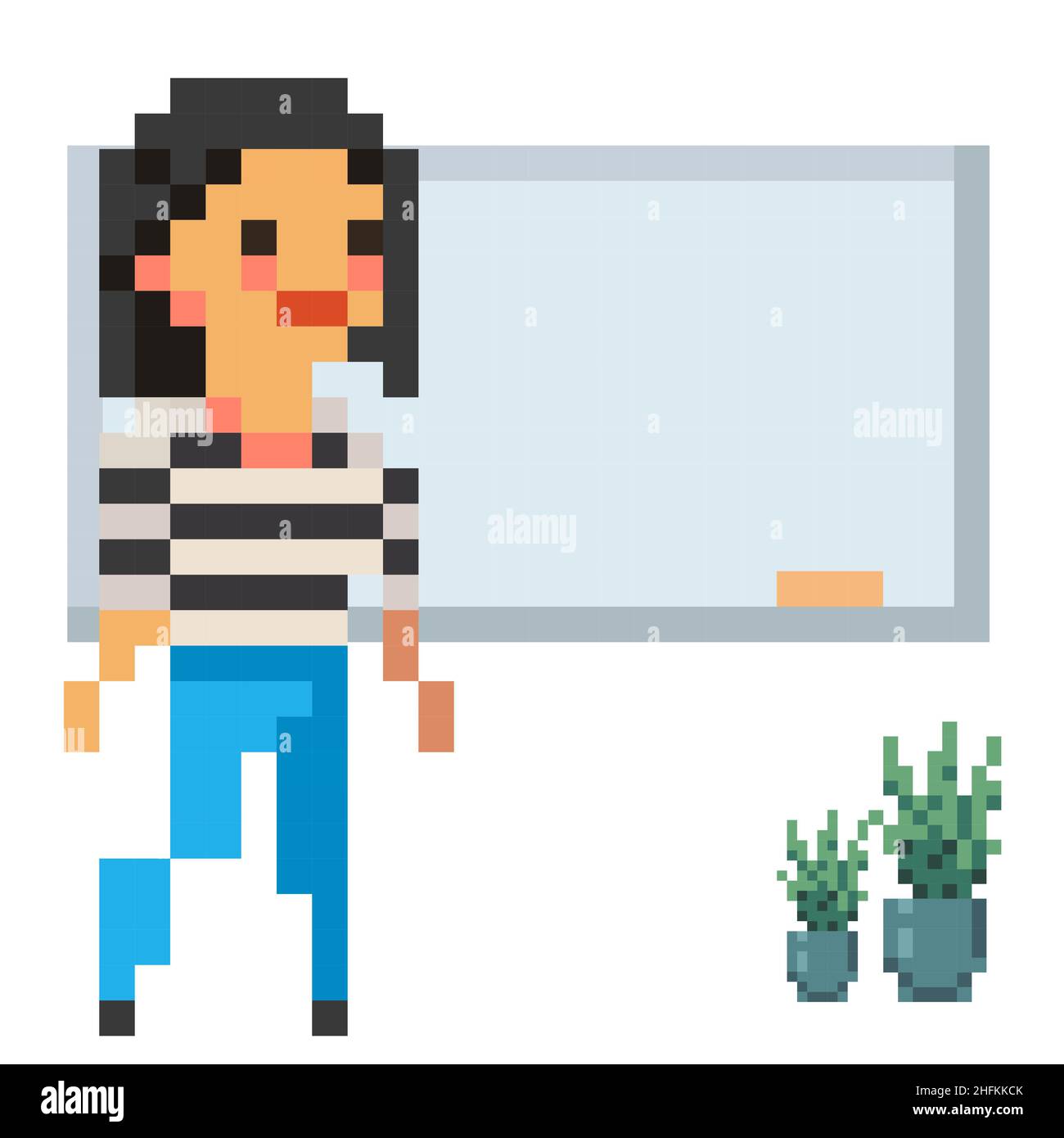 Woman pixel art game character hi-res stock photography and images - Alamy