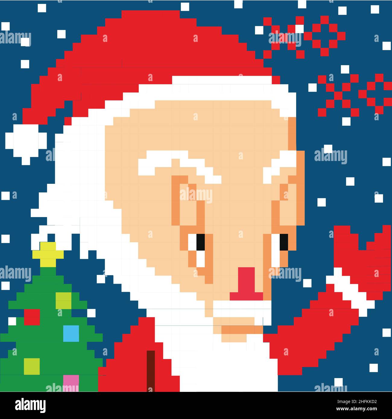 Santa claus christmas pixel art Stock Vector Images - Alamy