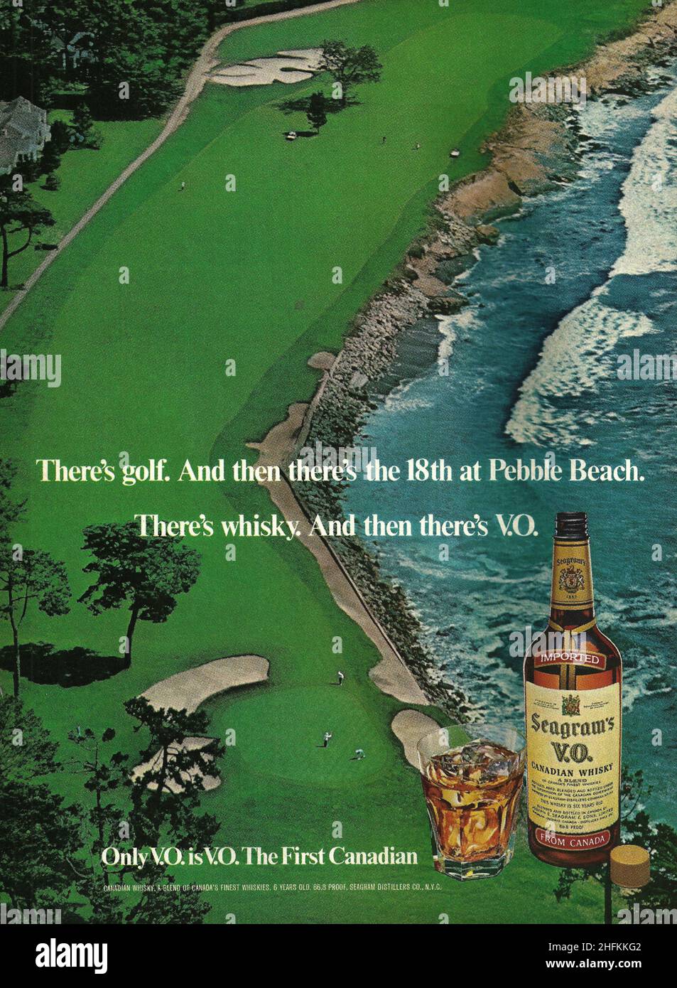 Seagrams pure malt premium scotch whiskey whisky vintage advert ...