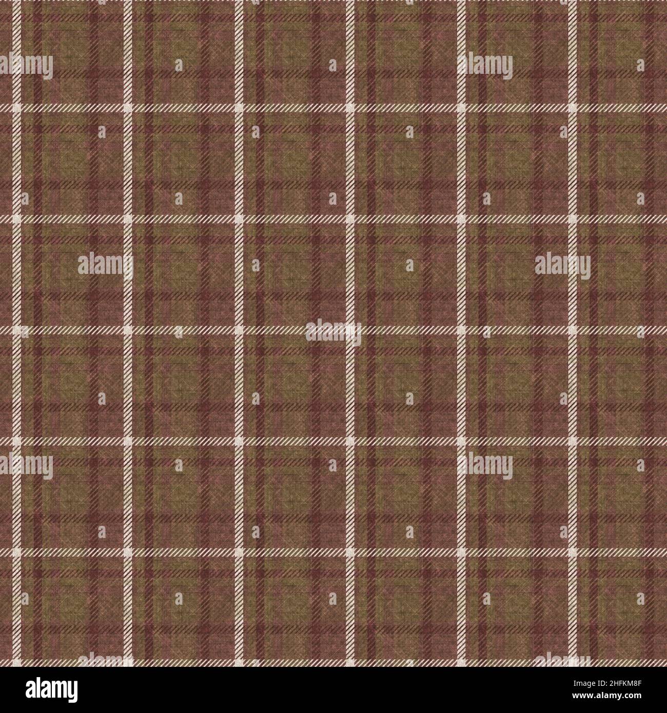 Sepia brown neutral woven plaid texture background. Seamless old worn ...